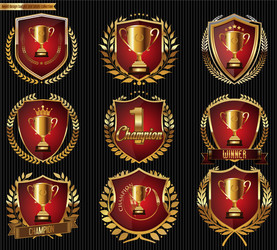 Award design badges and labels collection Vector Image