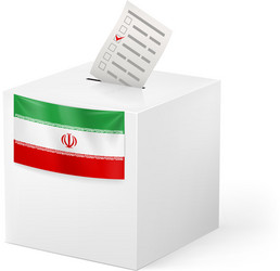 Iran flag on a white Royalty Free Vector Image