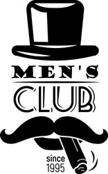 Cigar bar logo simple style Royalty Free Vector Image