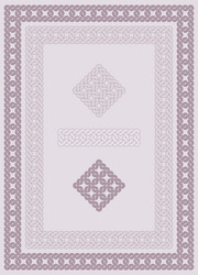 Coptic ornament frame border corners Royalty Free Vector