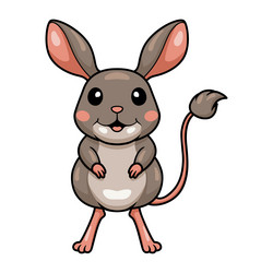 Cute little jerboa cartoon character Royalty Free Vector