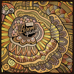 Mandala retro ethnic style frame background Vector Image