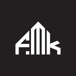 Fmk letter logo design on black background Vector Image