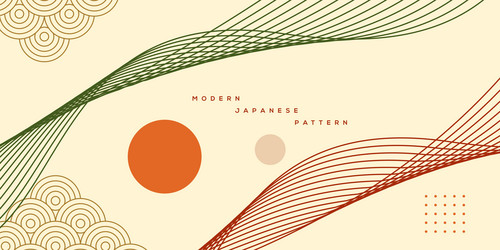 Abstract modern japanese art style geometric Vector Image