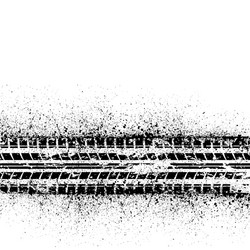 Off road tire track trail print texture Royalty Free Vector