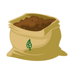 Fertilizer sack and houseplant Royalty Free Vector Image