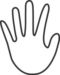 Palm hand icon design template isolated Royalty Free Vector