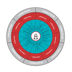 7 section semi circle infographic art Royalty Free Vector
