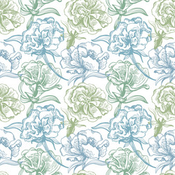 Floral seamless pattern flowering Royalty Free Vector Image