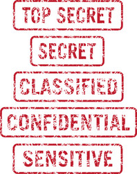 Top secret sign sticker stamp texture Royalty Free Vector