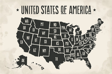 Usa map infographic us with states Royalty Free Vector Image