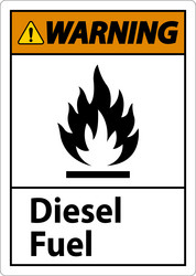 Danger diesel fuel sign on white background Vector Image