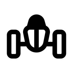 A large-wheeled swift racing vehicle Royalty Free Vector