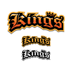 King logo with crown Royalty Free Vector Image