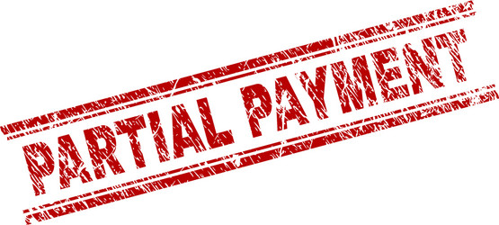 Partial payment watermark stamp Royalty Free Vector Image