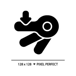Automatic flush pixel perfect black glyph icon Vector Image