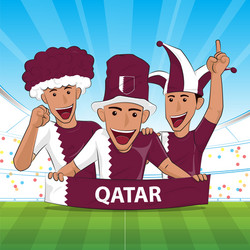 World football team qatar Royalty Free Vector Image