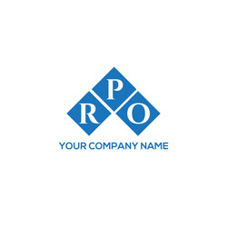 Rpo letter technology logo design on white Vector Image