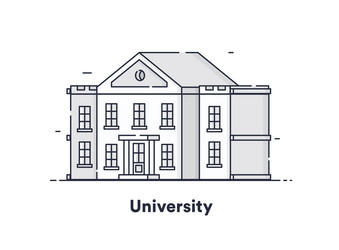 College Building Drawing