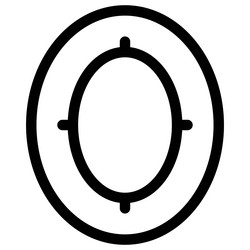 Funky shaped photo frame mounted on wall Vector Image