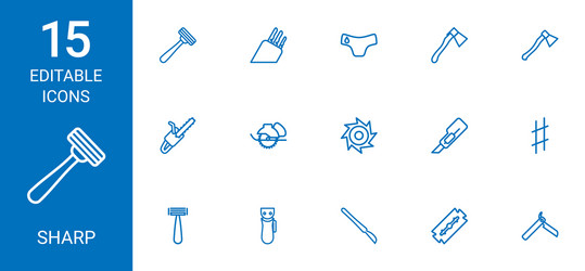 Sharp icons Royalty Free Vector Image - VectorStock