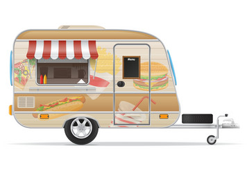 Trailer food 03 Royalty Free Vector Image - VectorStock