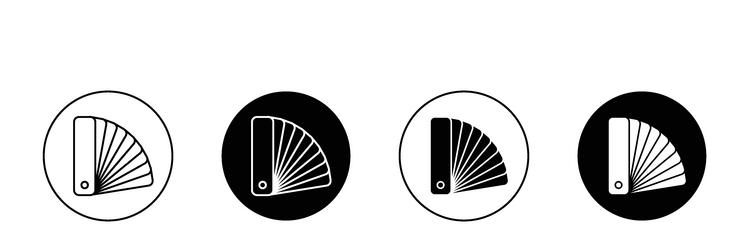 Color swatch icon setpantone symbol Royalty Free Vector