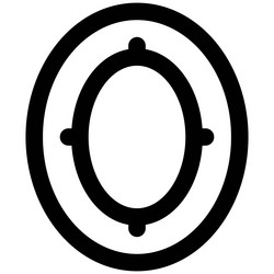 Funky shaped photo frame mounted on wall Vector Image