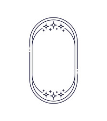 Frames and minimal line borders with star sparkles