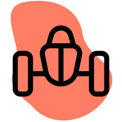 A large-wheeled swift racing vehicle Royalty Free Vector