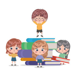 Kids having math lesson Royalty Free Vector Image