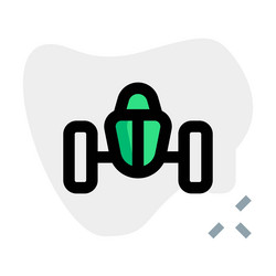 A large-wheeled swift racing vehicle Royalty Free Vector