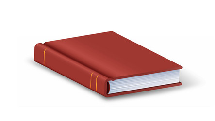 Realistic red book Royalty Free Vector Image - VectorStock