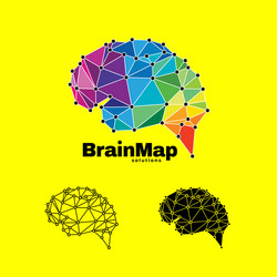 Modern colorful brain logo design Royalty Free Vector Image