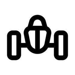 A large-wheeled swift racing vehicle Royalty Free Vector