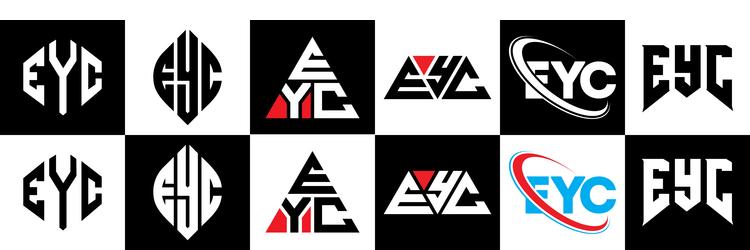 Eyc logo letter letter logo design Royalty Free Vector Image