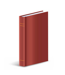 Realistic red book Royalty Free Vector Image - VectorStock