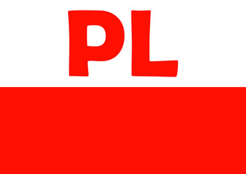 National flag poland in red and white Royalty Free Vector
