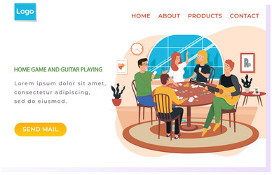 People playing board game man sings songs guy Vector Image