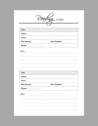 Bookshelf reading list journal template Royalty Free Vector