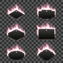 Pink Flame Borders Vector Images (75)