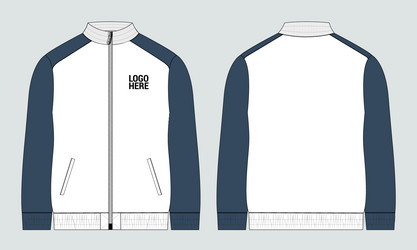 Tracksuits jacket template Royalty Free Vector Image