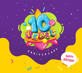 Anniversary 10 years Royalty Free Vector Image