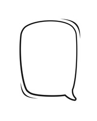 Comic speech bubble outline hand drawn line art Vector Image