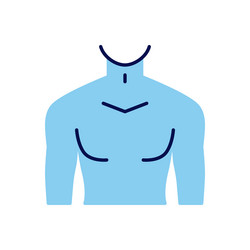 Male torso related icon Royalty Free Vector Image