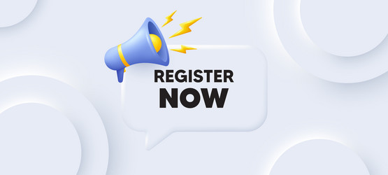 Register now tag free registration offer Vector Image