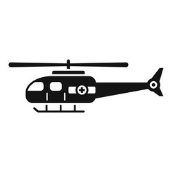 Aerial rescue helicopter icon simple air Vector Image
