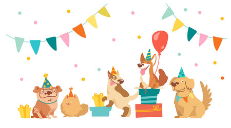 Lucky bulldog corgi labrador bring good luck Vector Image
