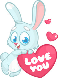 Funny bunny number 1 for kids one digit Royalty Free Vector