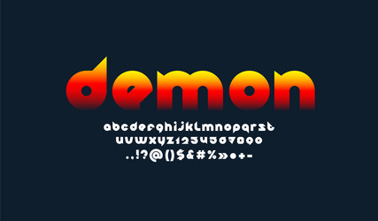 Demonized Font Vector Images (over 260)